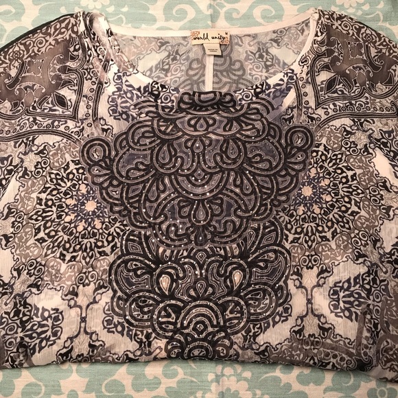 World unity | Tops | Tank Top Paisley Black And White World Unity Brand ...